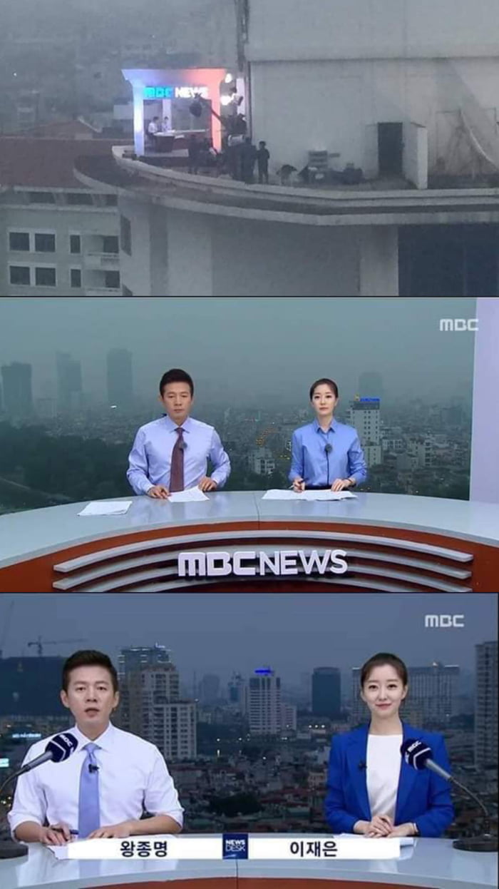 Me: they probably use green screens for news programs mbc news: b*tch ...