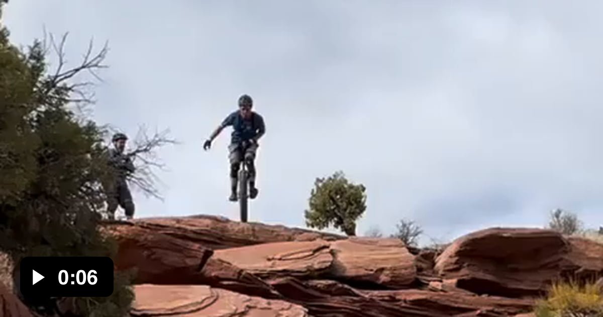 Extreme Unicycle Mountain Biking - 9GAG
