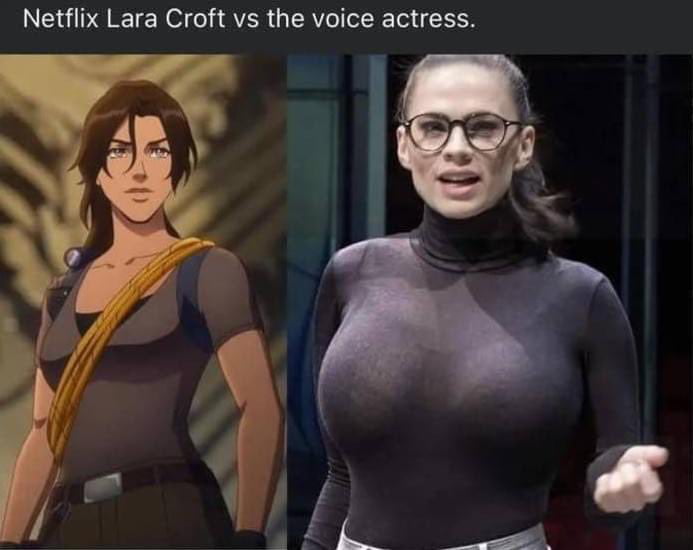 Is it a man? Is it a woman? No... It's Lara Croft - 9GAG