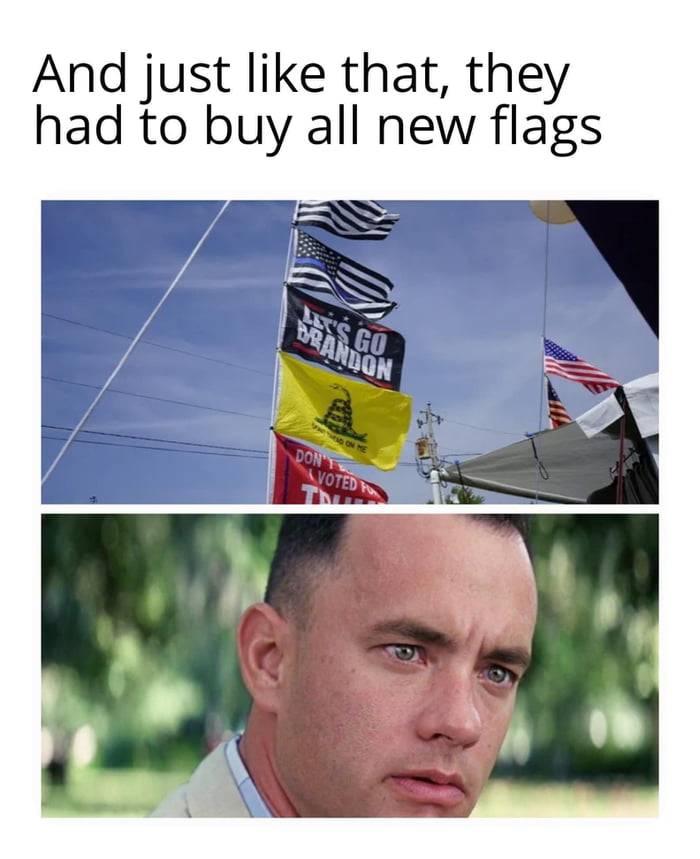 What will happen to all of the FJB and Let’s Go Brandon gear? - 9GAG