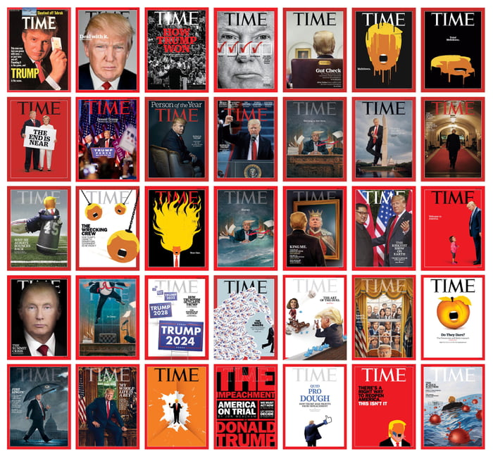 All TIME magazine covers featuring Donald Trump, totaling 35 covers ...