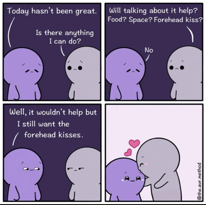 Forehead kisses are the best - 9GAG
