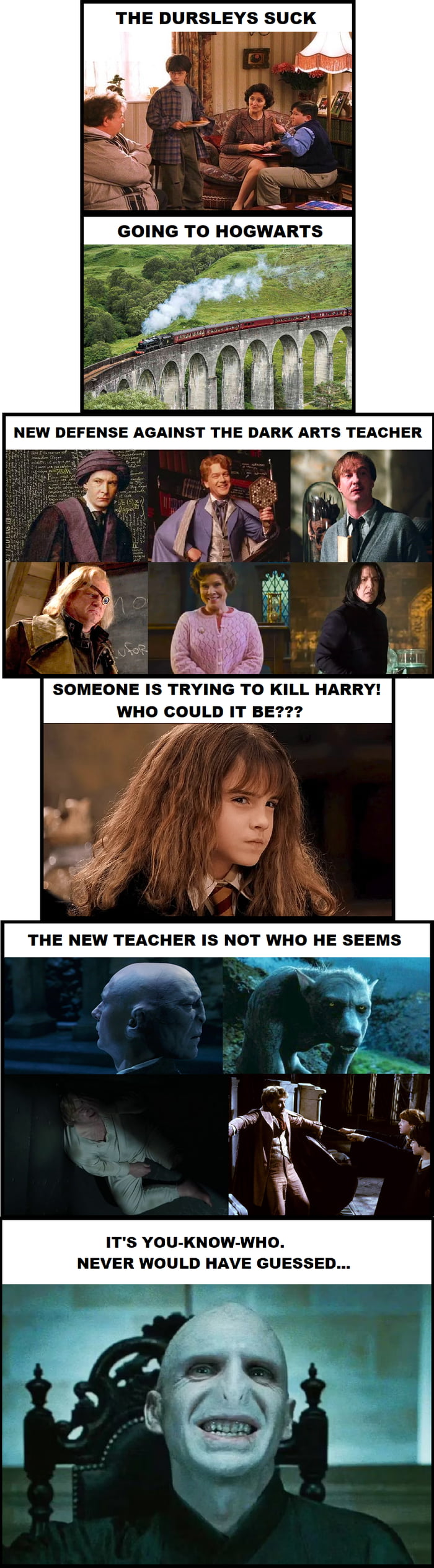 Half od the Harry Potter movies plot summary - 9GAG