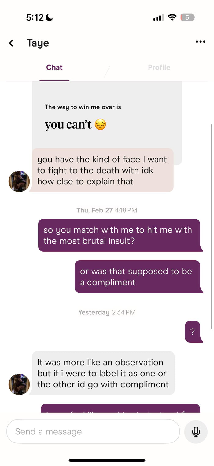 Was this an insult or compliment? ( yes ik it hinge ) - 9GAG