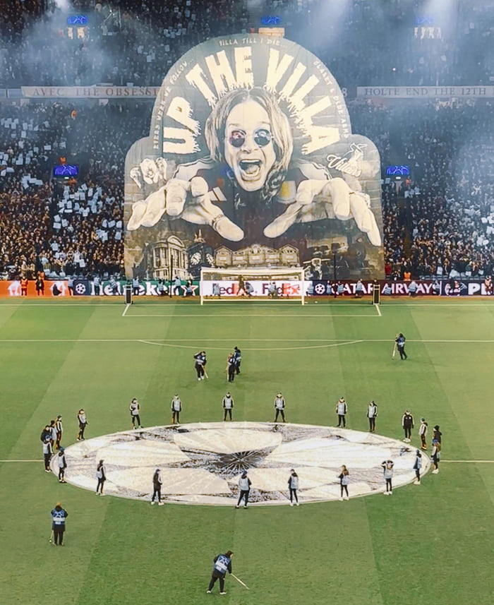 Ozzy Osbourne Tifo at Villa Park tonight - 9GAG