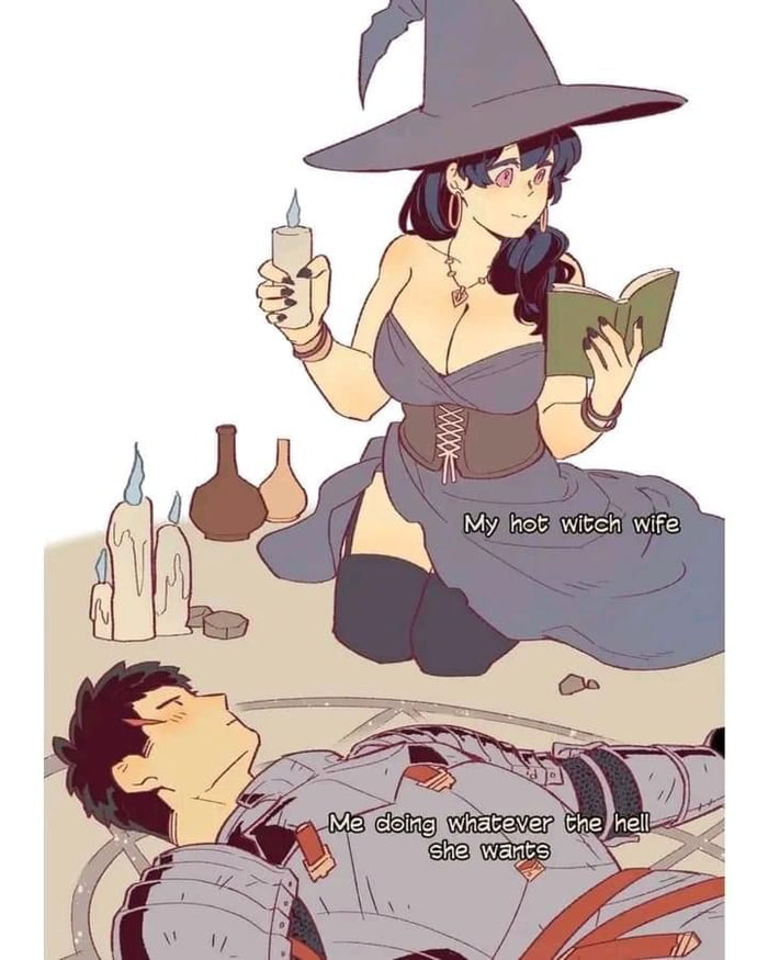 My current DnD campaign, summarized. When a paladin have a witch as a wife. - 9GAG
