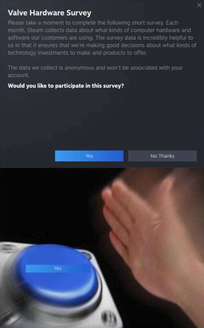 When you've been blessed by Gaben to give free information to his Big Data Centre - 9GAG