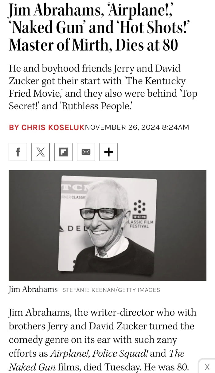 RIP to the pioneer of parody movies - 9GAG