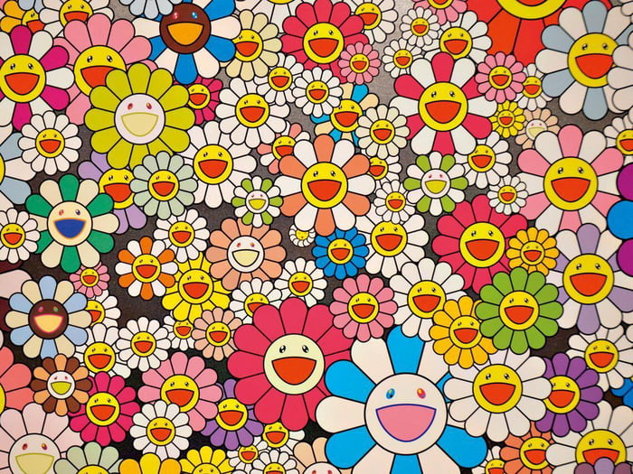 Iconic 'Flowers' pattern — smiling daisies by Takashi Murakami (1995 ...