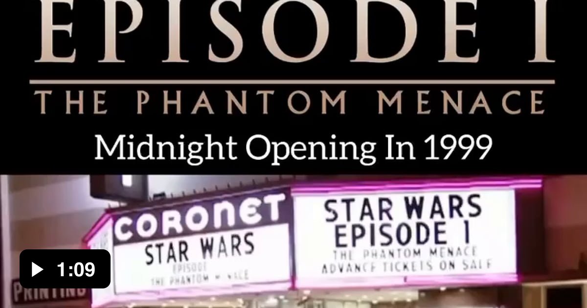 Midnight opening of the phantom menace 1999… the hype was real back then… - 9GAG