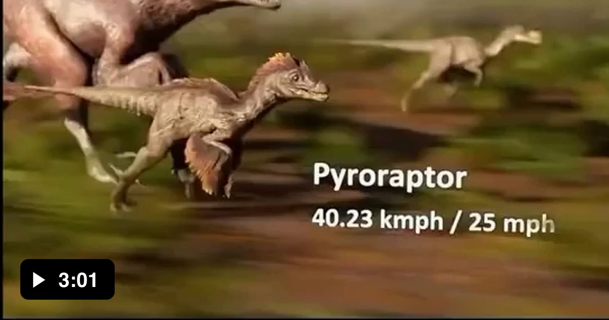 Dinosaur speed comparison - 9GAG