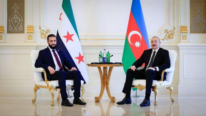 Russians are upset that the new Syrian leader is meeting officially in Azerbaijan. Russian ...