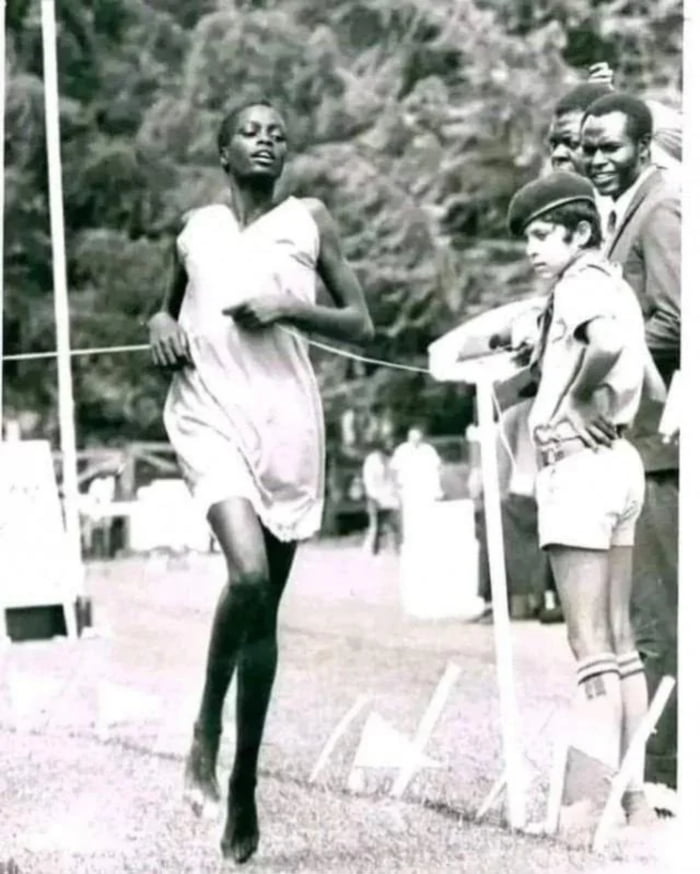 Sabrina Chebichi, what a legend. She ran like the wind, barefoot and in ...