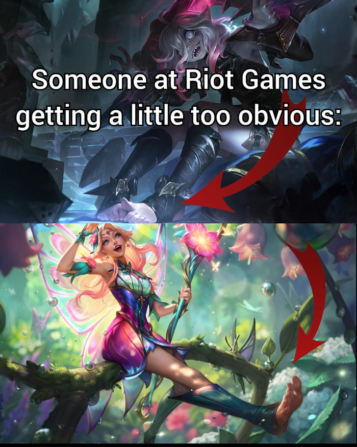 League is falling apart, but we got Lux feet - 9GAG