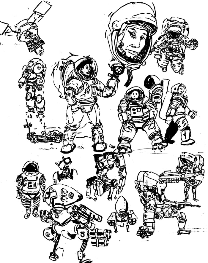 Some random space staff doodle/drawing - 9GAG