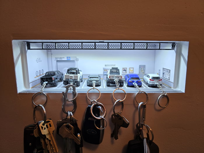 Key chain garage, I suck at drywall repair. - 9GAG