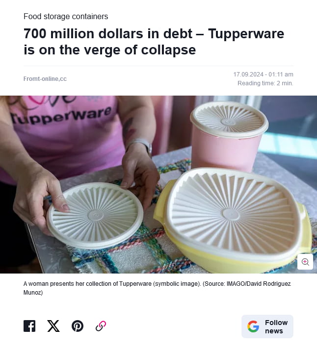 "Almost everyone has a Tupperware container in their home. The ...