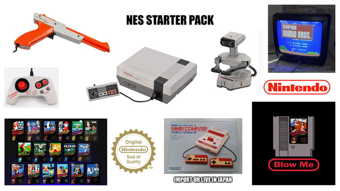 Nintendo Entertainment System (NES) Starter Pack - 9GAG