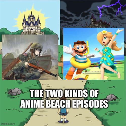 The sad truth of anime beach episodes - 9GAG