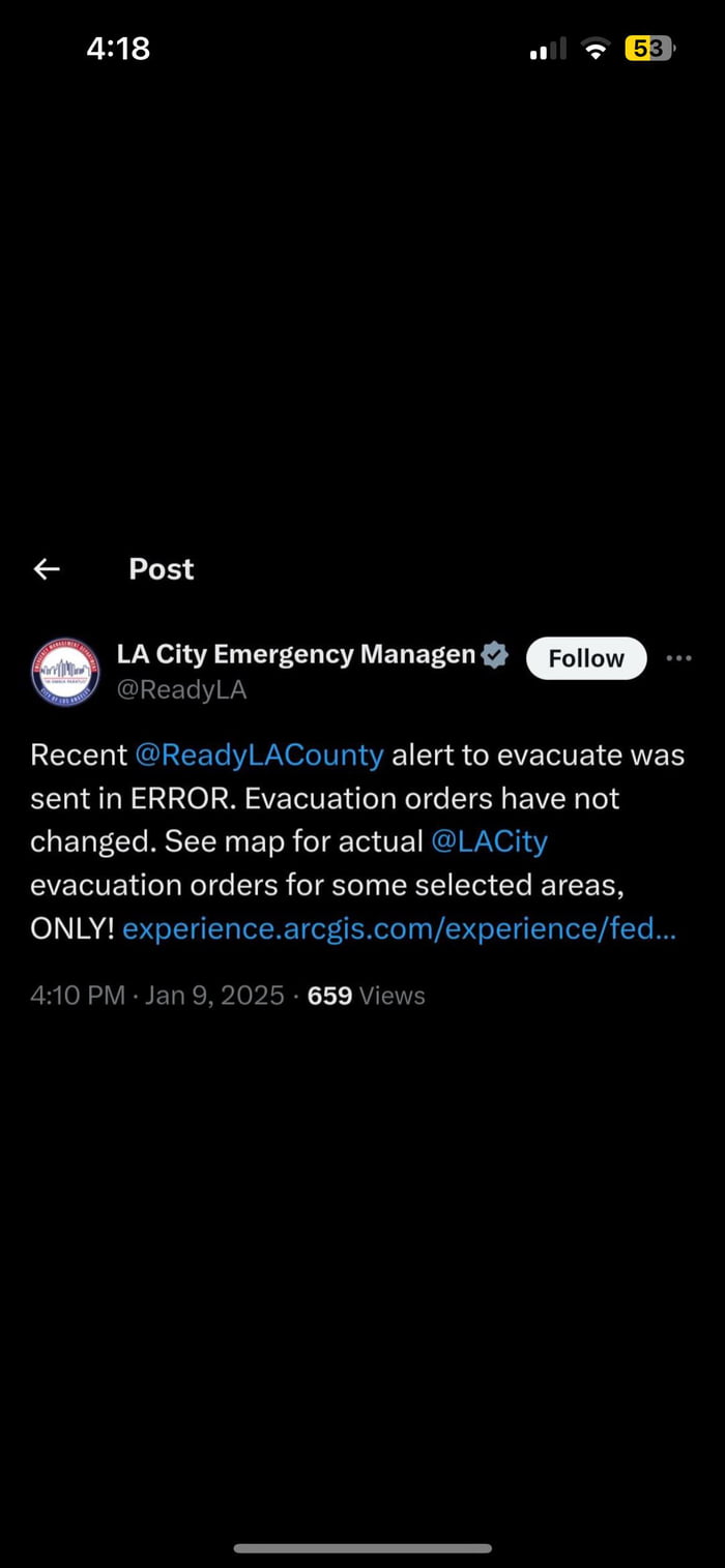 False evacuation alert sent to all of LA County - 9GAG