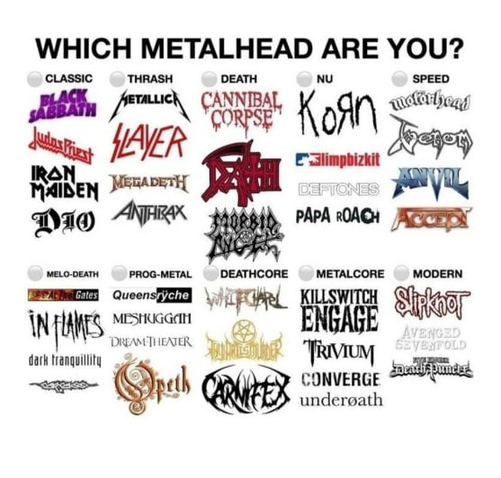 Choose a metal genre - 9GAG