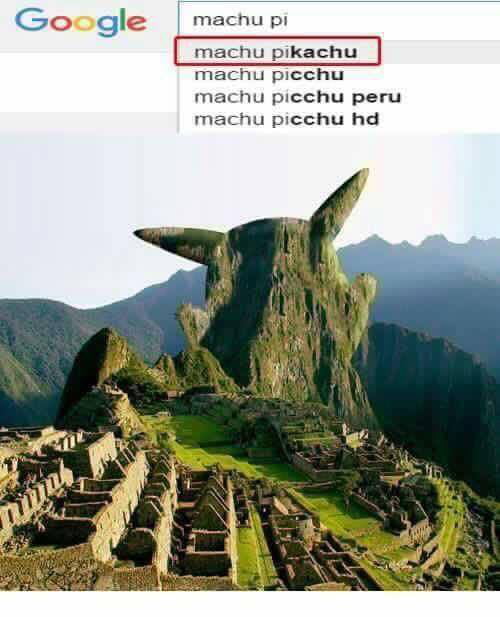 Congratulations! Your Machu Picchu evolved into Machu Pikachu! - 9GAG
