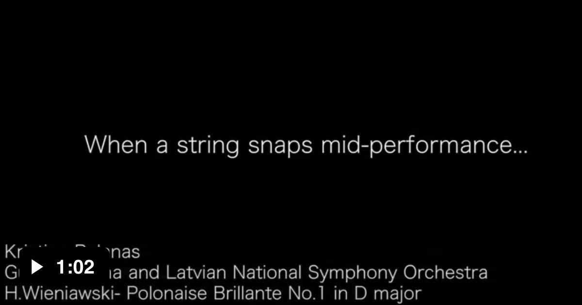 When a string snaps mid performance - 9GAG