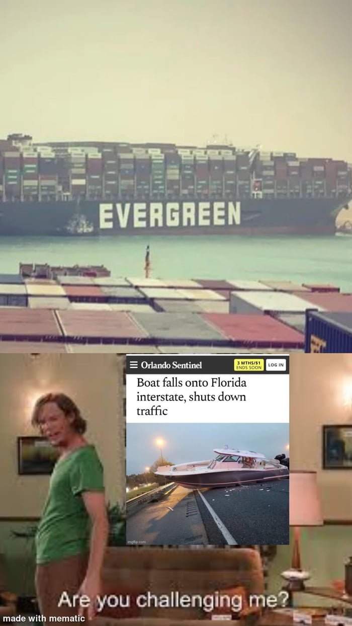 Florida challenges the evergreen. - 9GAG