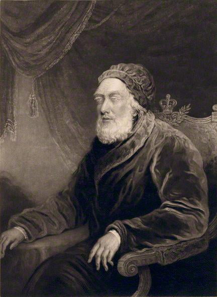 A portrait King George III of the United Kingdom in his old age. - 9GAG