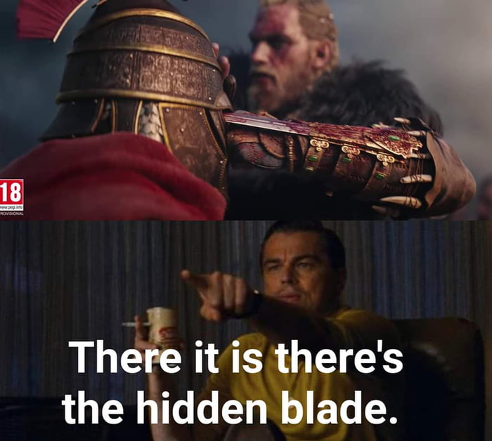 I wasn't certain until I saw the hidden blade. - 9GAG