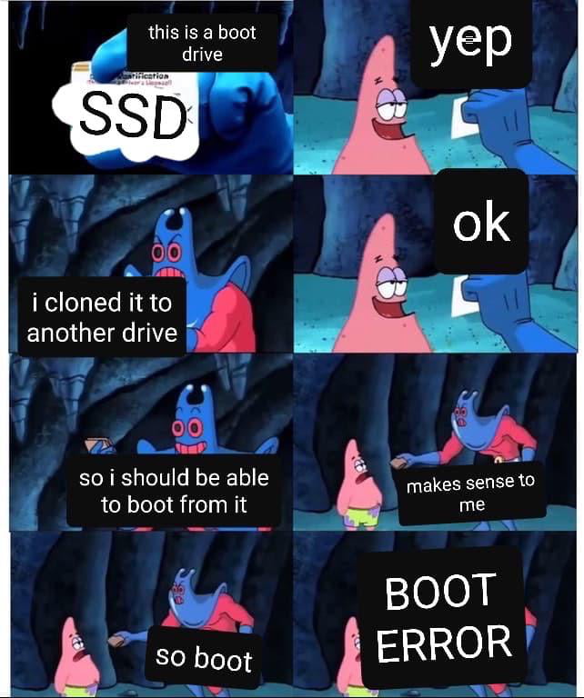 Made a meme on mobile of me trying to go from SATA to NVME - 9GAG