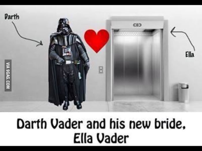 Darth Vader+Ella Vader - 9GAG