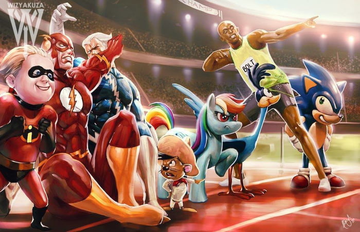 Speedster race (art by Wizyakuza) - 9GAG