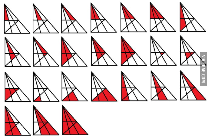 24 triangles - answer to triangles quiz - 9GAG