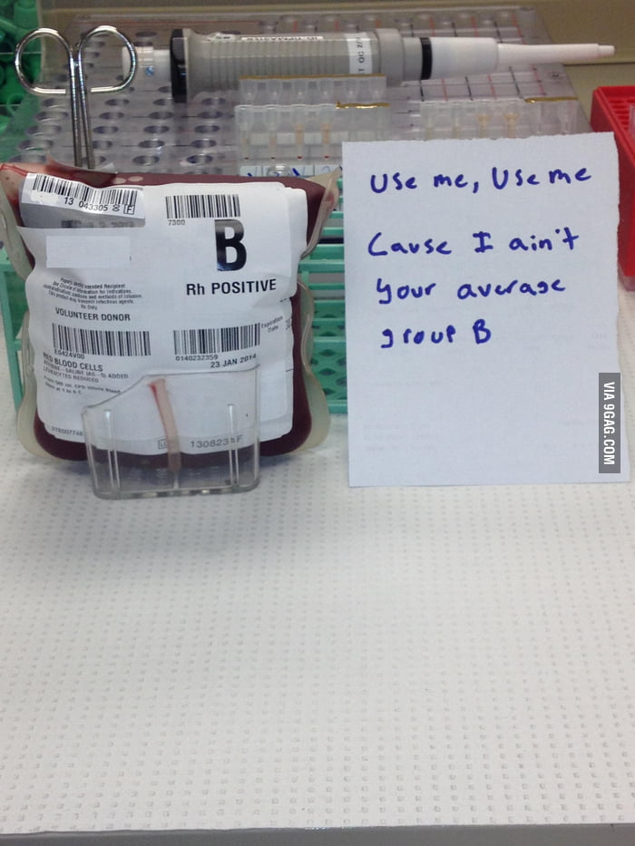 Humor in the blood bank - 9GAG