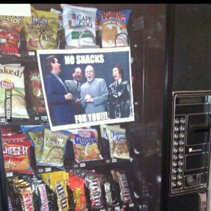 Vending machine is down at work, so I made a sign for it. - 9GAG