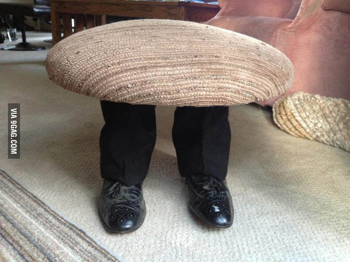 My friend got me this footstool from store. Literally a foot stool. - 9GAG