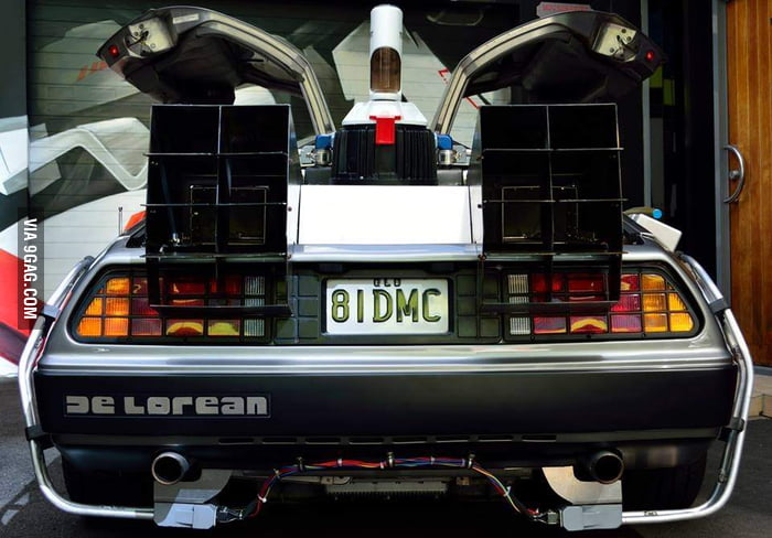 Replica/home made copy of the Back to the Future Delorean. - 9GAG