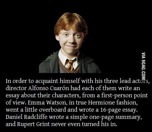 Rupert Grint being Ron Weasley - 9GAG