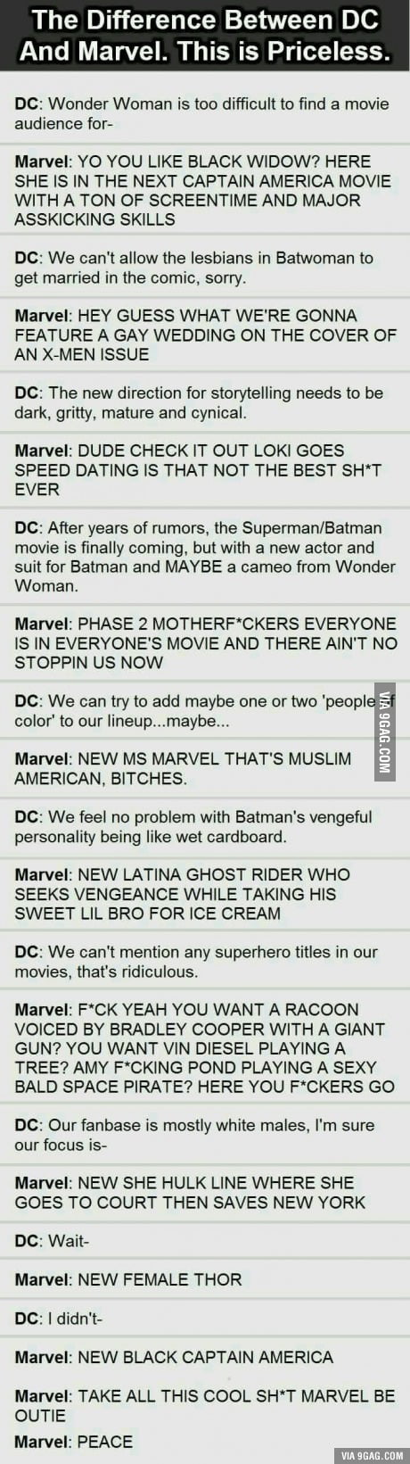 DC Comics Logic vs. Marvel Comics Logic - 9GAG