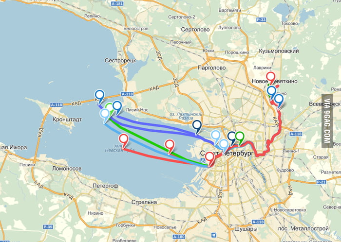 In Saint Petersburg people flushed gps down the toilet, you can see on ...
