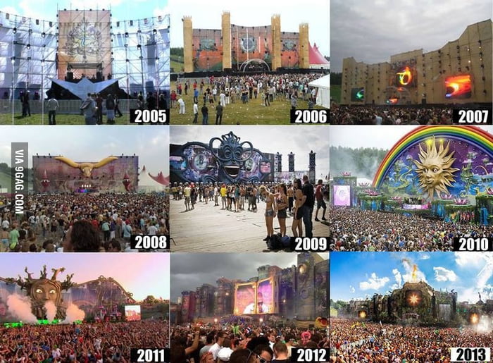 The evolution of Tomorrowland - 9GAG