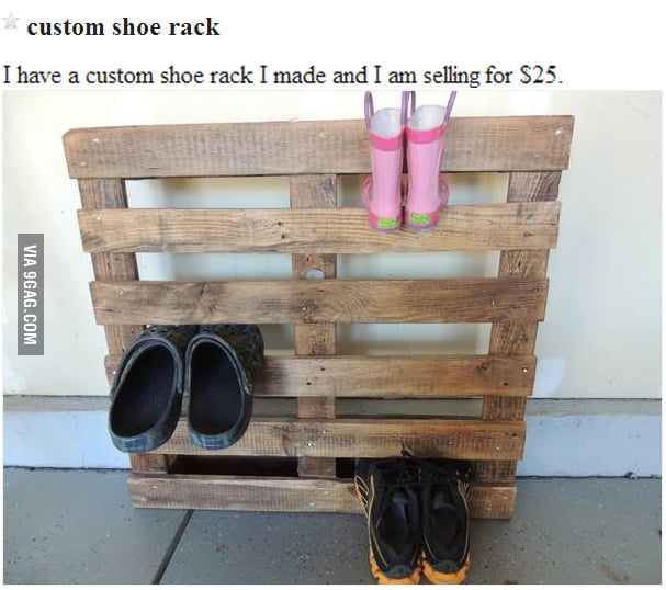 Custom shoe rack - 9GAG