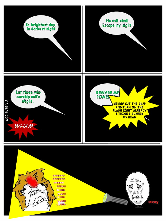 Flashlight rage - 9GAG