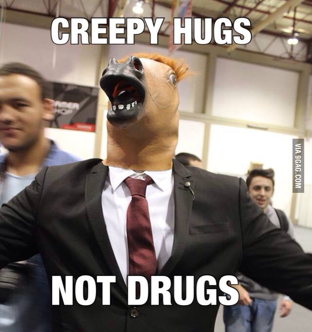 Creepy hug is creepy - 9GAG