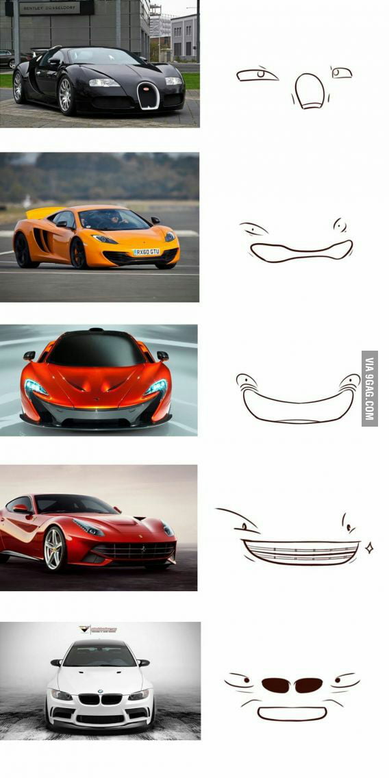 Some of the car faces - 9GAG