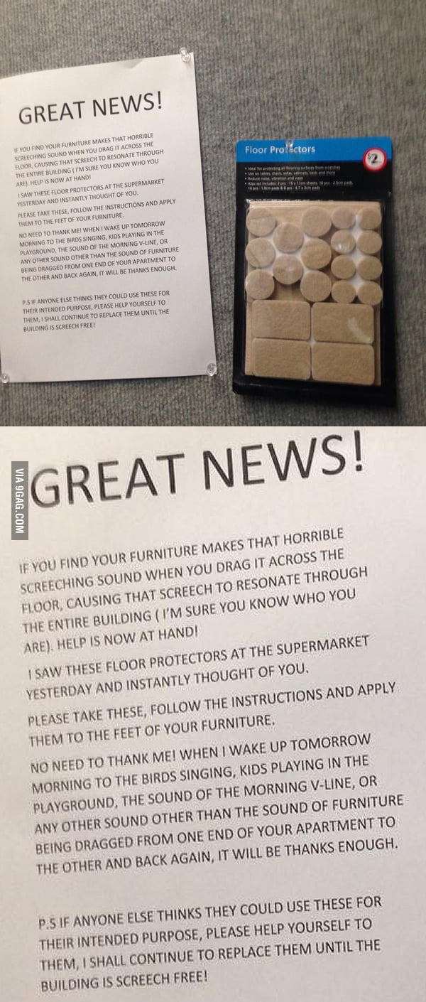 A passive-aggressive neighbour... - 9GAG