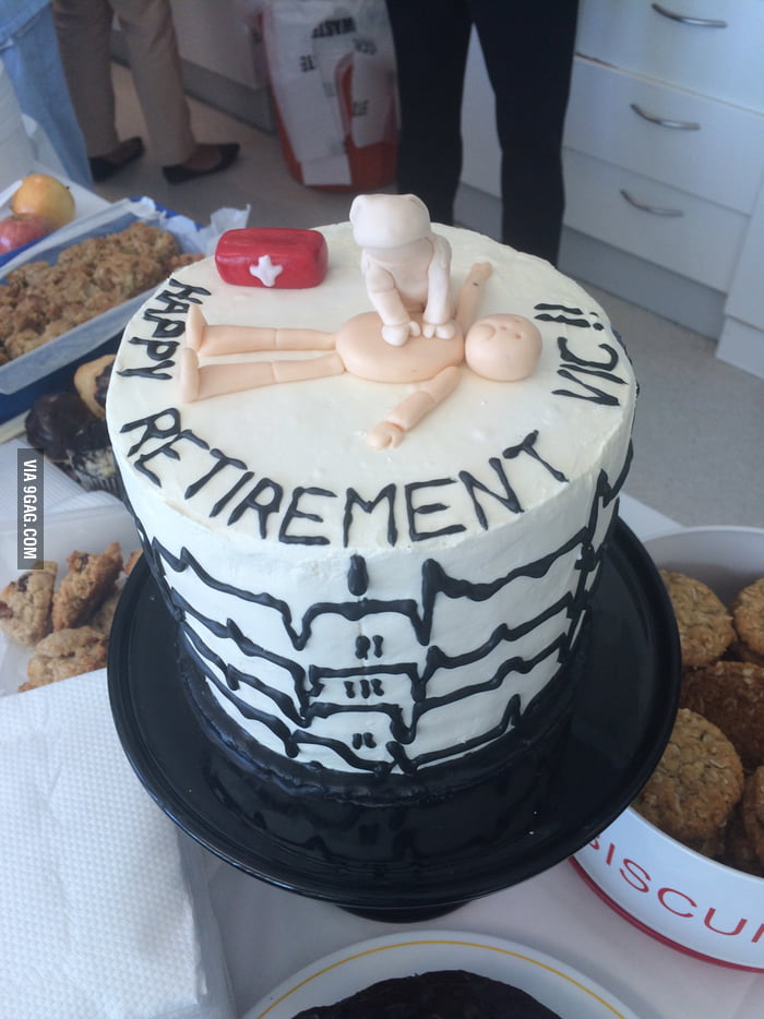 One of our doctor's retirement cake - 9GAG