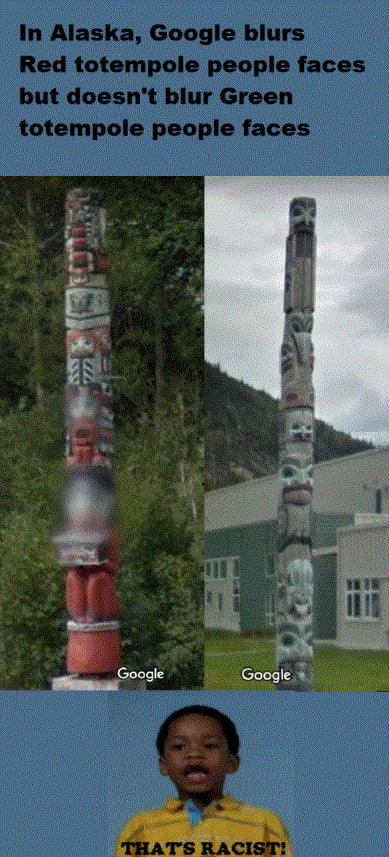 What you see with google street view in Alaska - 9GAG