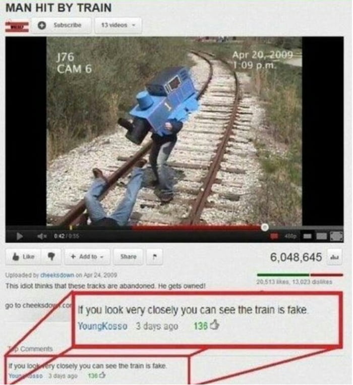 MAN HIT BY TRAIN - 9GAG